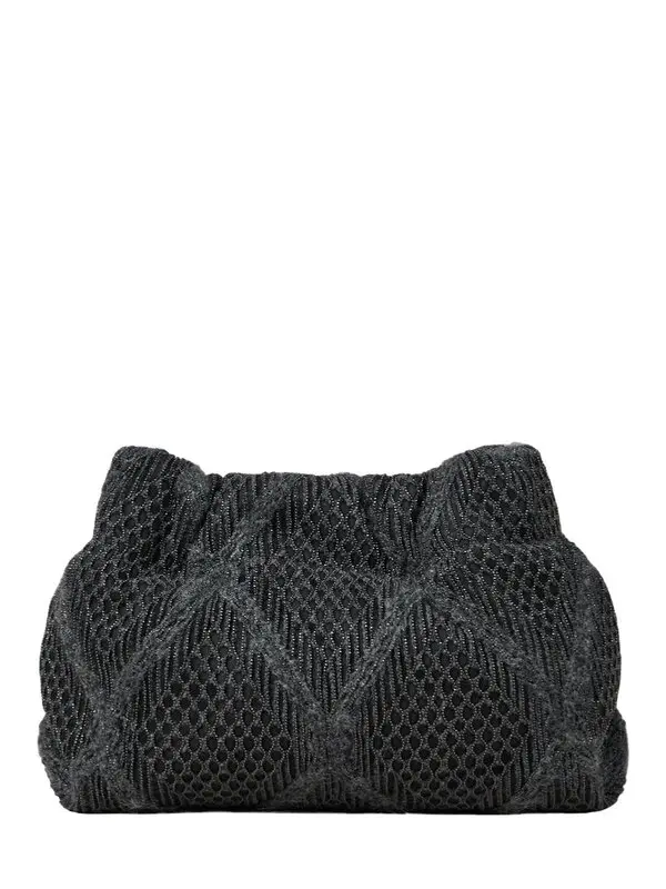 Brunello Cucinelli Monili Detailing Shoulder Bag - Dark Gray