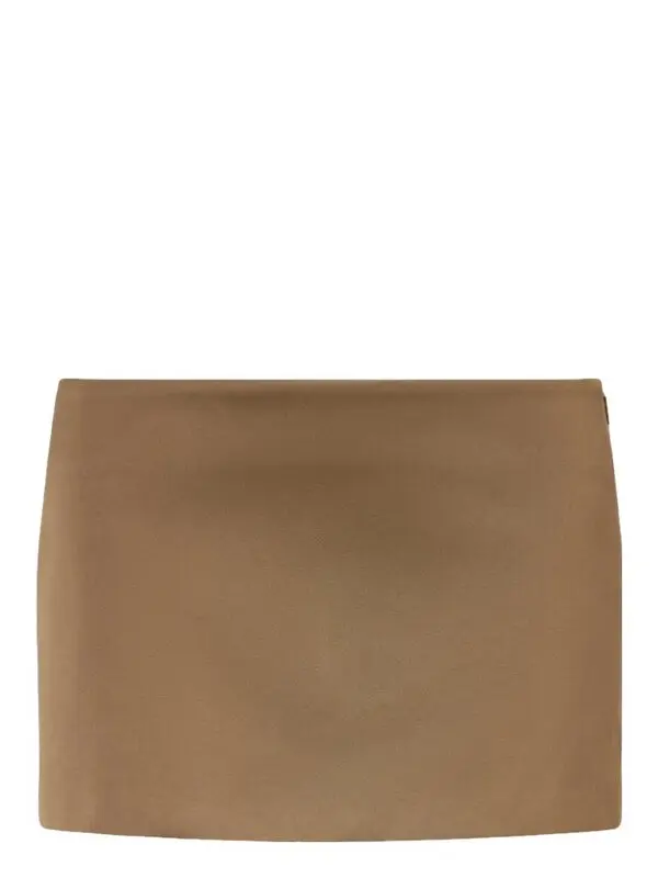 THE FRANKIE SHOP Hera Satin Mini Skirt - Camel