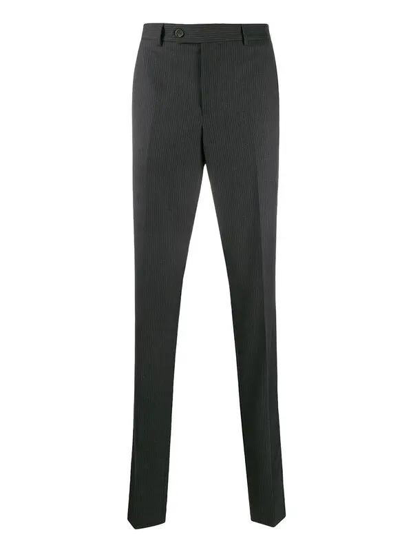 Brunello Cucinelli Tailored Striped Trousers - Black