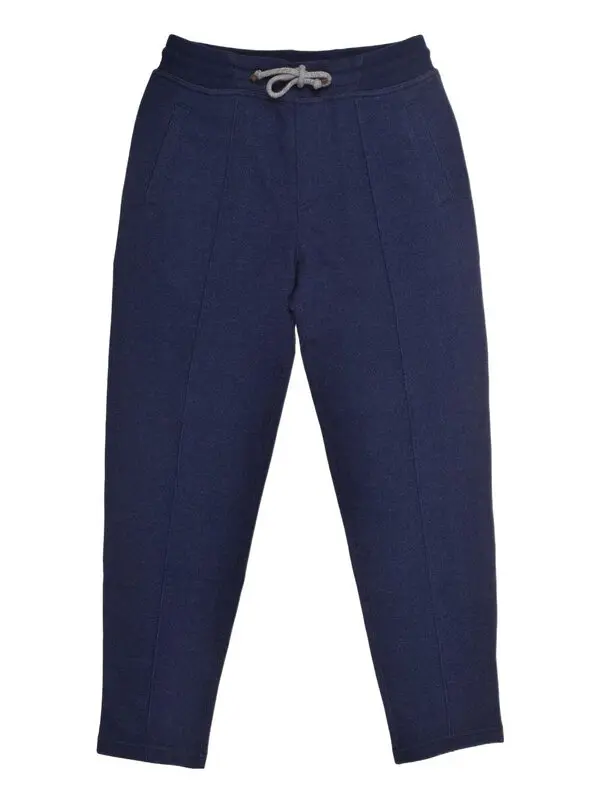 Brunello Cucinelli Elasticated-waistband Wool Trousers - Blue
