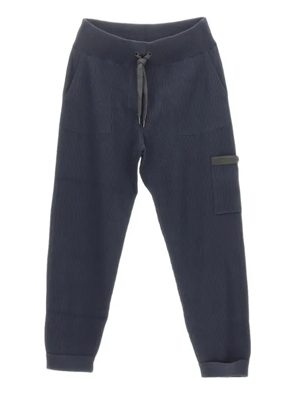 Brunello Cucinelli Ribbed Cotton Jogger Pants - Black