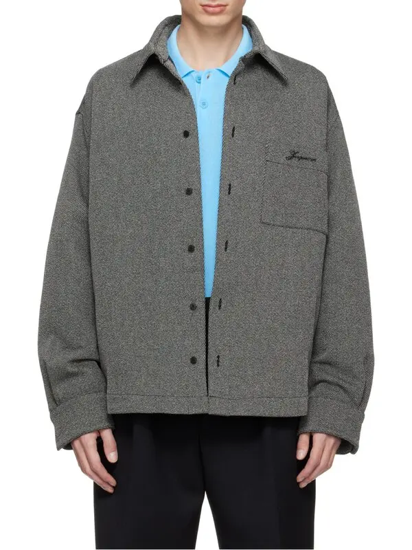 Jacquemus Molino Pointed-collar Shirt Jacket - Black