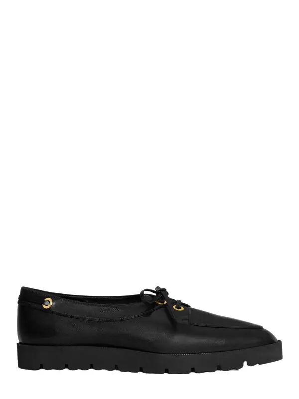 Celine Deck Loafer In Supple Calfskin - Black