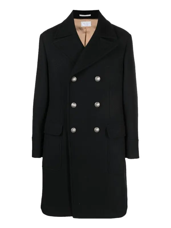 Brunello Cucinelli Double-breasted Coat - Black