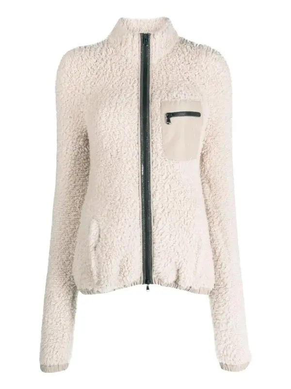Brunello Cucinelli High-neck Zip-up Fleece Jacket - Nude
