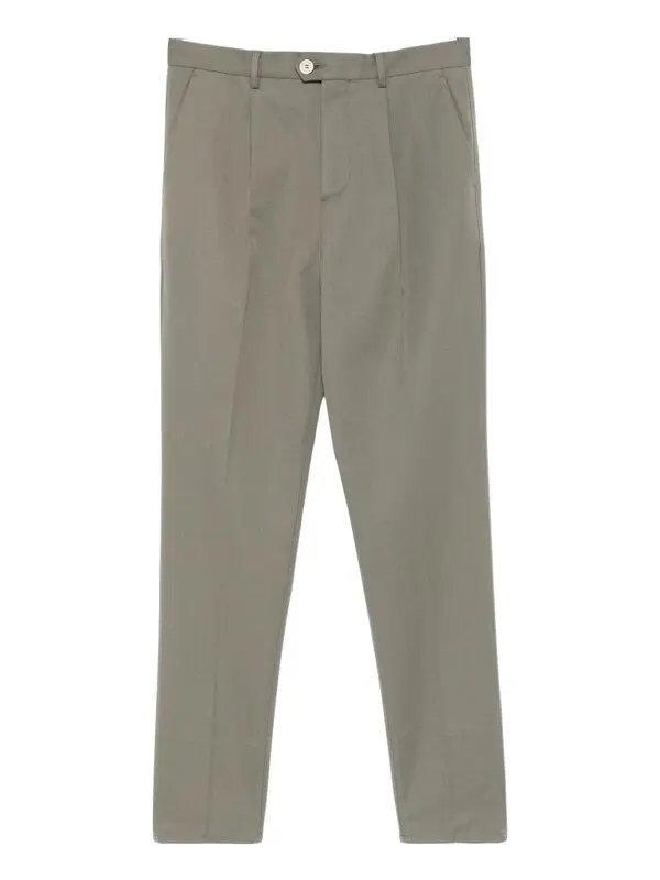 Brunello Cucinelli Pleated Tapered Trousers - Gray