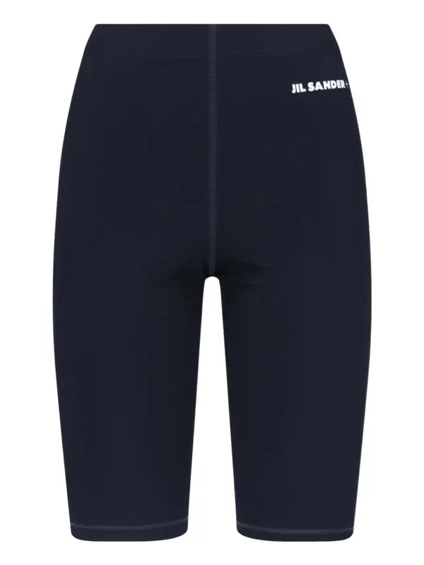 JIL SANDER Logo Printed Biker Shorts - Black