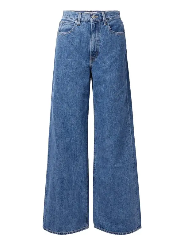 SLVRLAKE Eva High-rise Wide-leg Organic Jeans - Blue