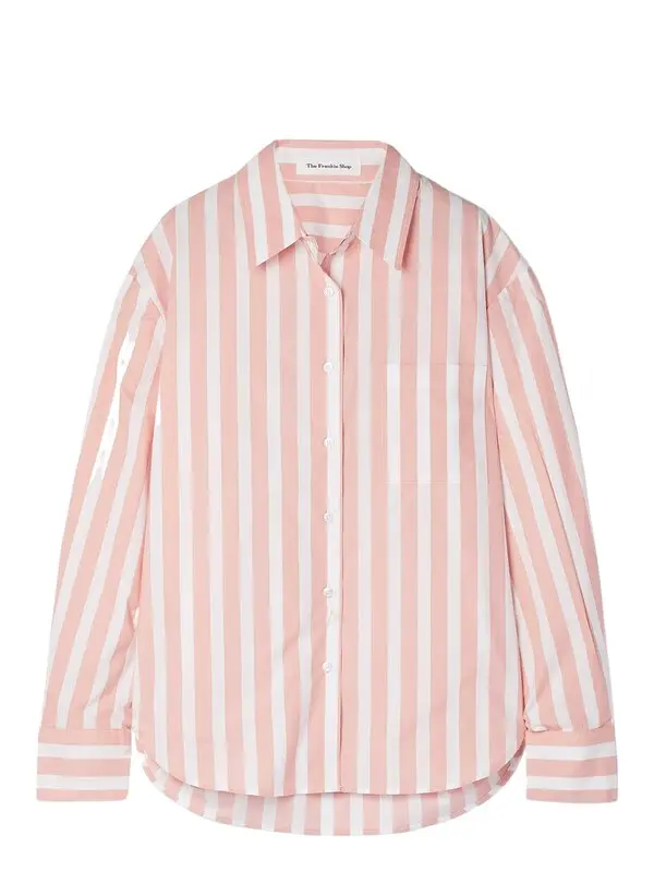 THE FRANKIE SHOP Long Sleeve Poplin Shirt - Pink