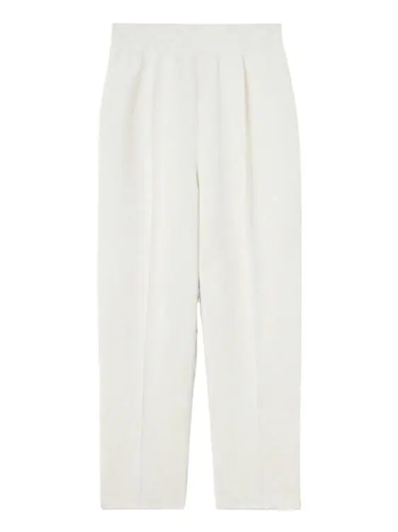 Loro Piana Siena High-rise Straight Cut Pants - White