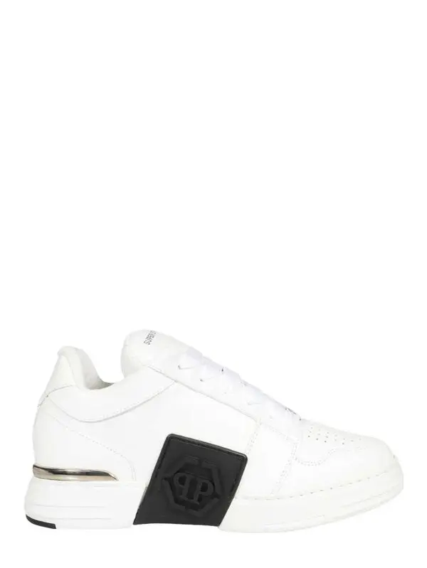 Philipp Plein Logo Low Upper Board Sneakers - White