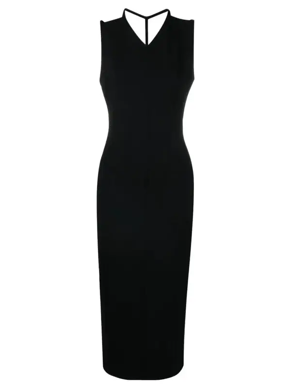 Khaite Terri Open Back Maxi Dress - Black