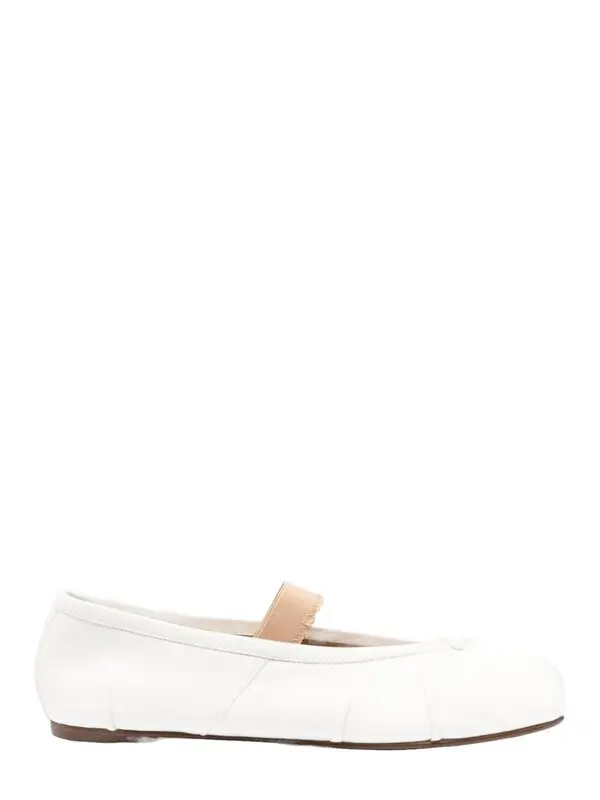 MAISON MARGIELA Tabi Elastic Band Ballerina Flats - White