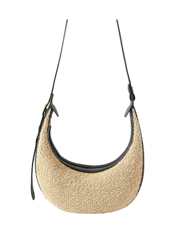 Khaite Augustina Small Raffia Shoulder Bag - Nude