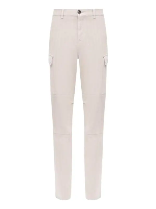 Brunello Cucinelli Straight Leg Cargo Trousers - White