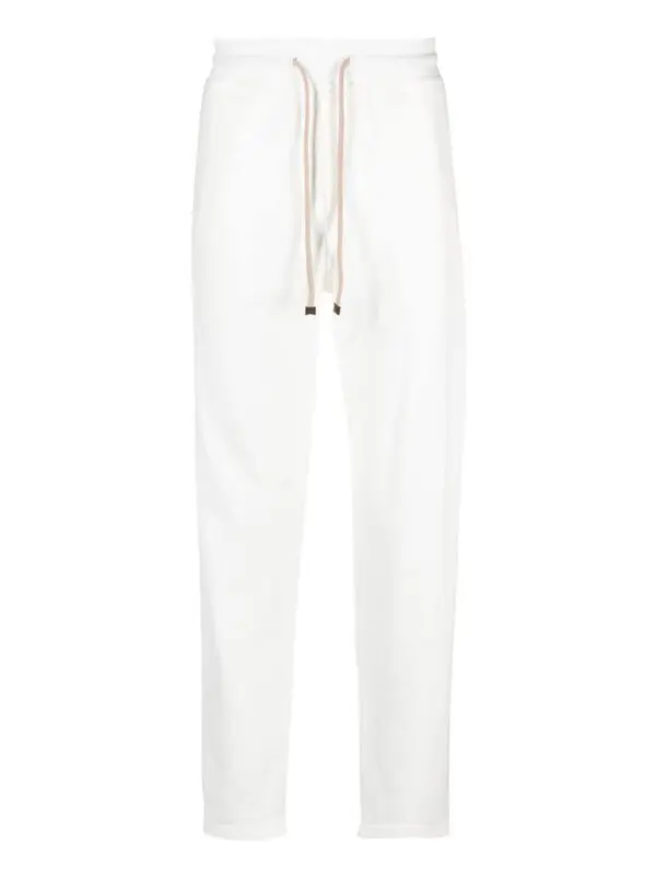 Brunello Cucinelli Tapered Cotton Drawstring Trousers - Nude