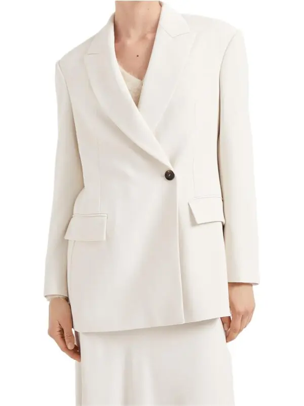 Brunello Cucinelli Single-button Blazer - Ivory