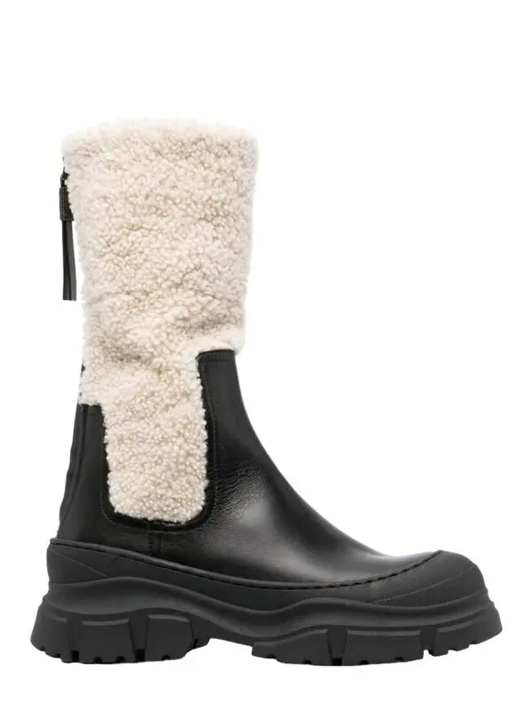 Brunello Cucinelli Panelled Zip-up Boots - Black