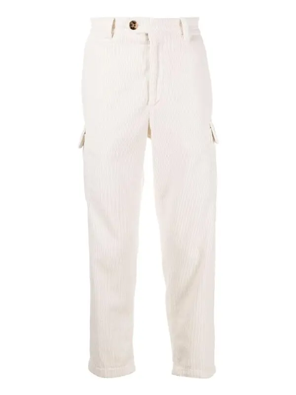 Brunello Cucinelli Straight Leg Cargo Trousers - White