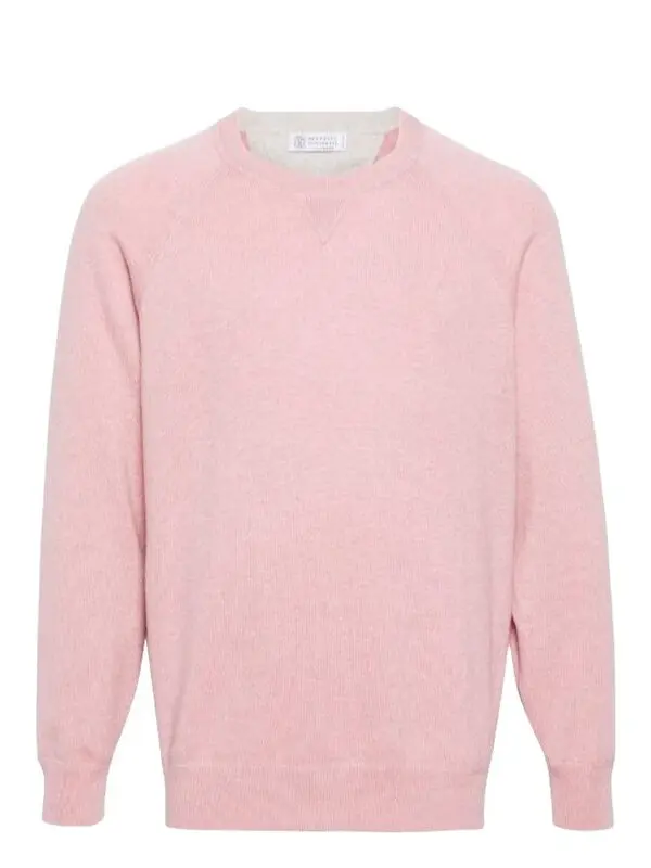 Brunello Cucinelli Crew Neck Cashmere Jumper - Pink