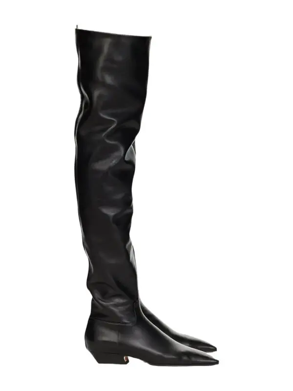 Khaite Marfa Square Toe Knee-high Boots - Black