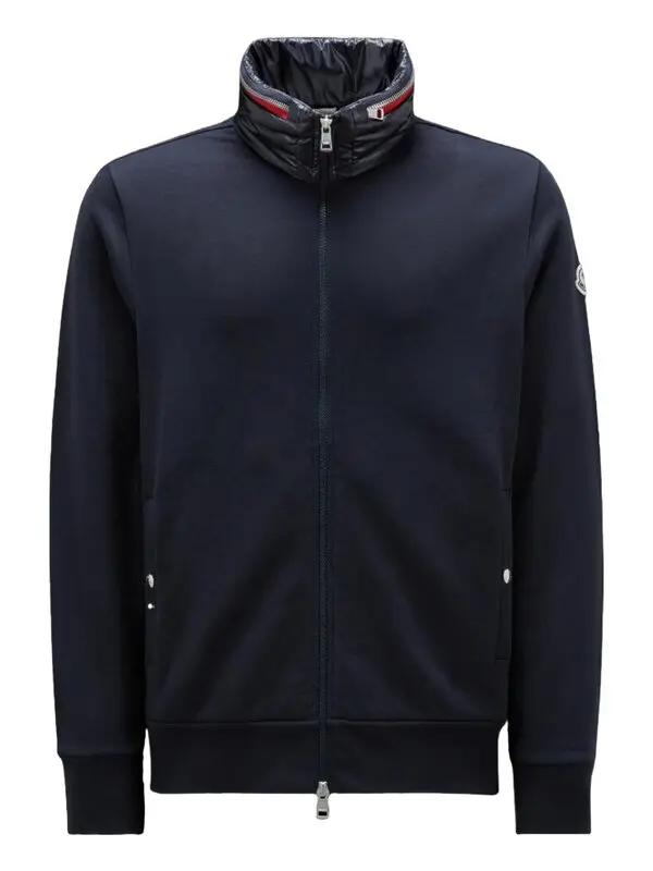 Moncler Tricolor Zip Hoodie - Midnight Blue