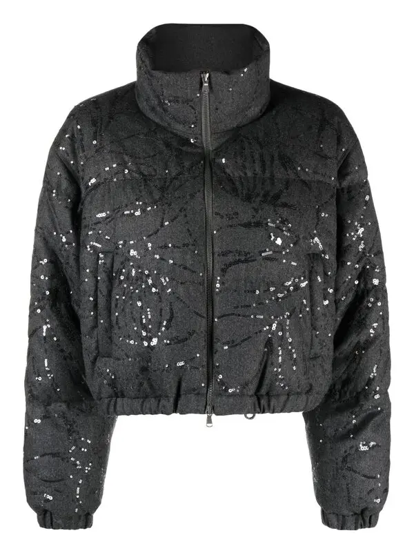 Brunello Cucinelli Padded Zip-fastening Jacket - Black