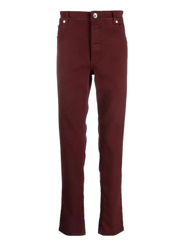 Brunello Cucinelli Mid-rise Straight-leg Jeans - Brown