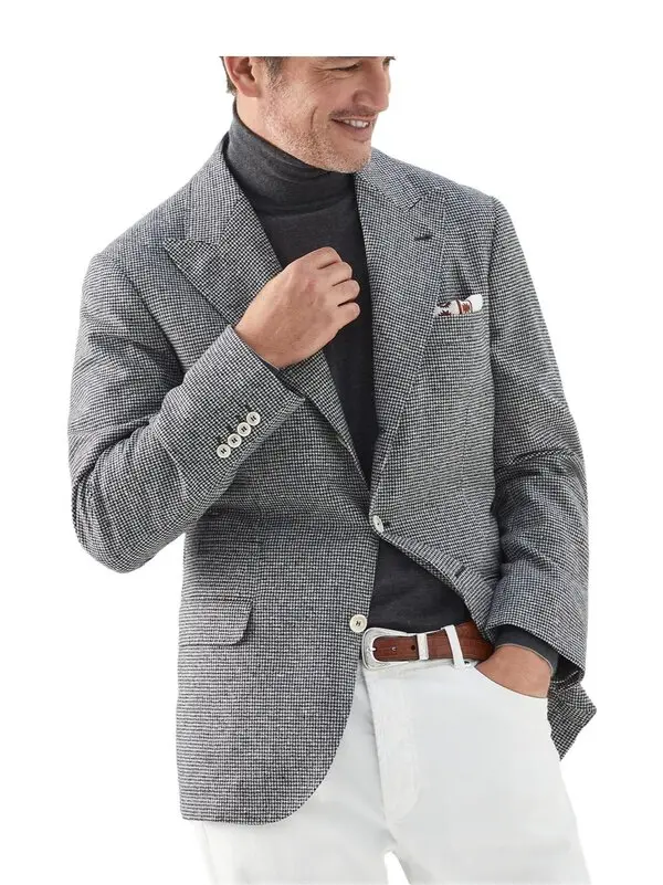 Brunello Cucinelli Long-sleeved Suit Coat - Gray