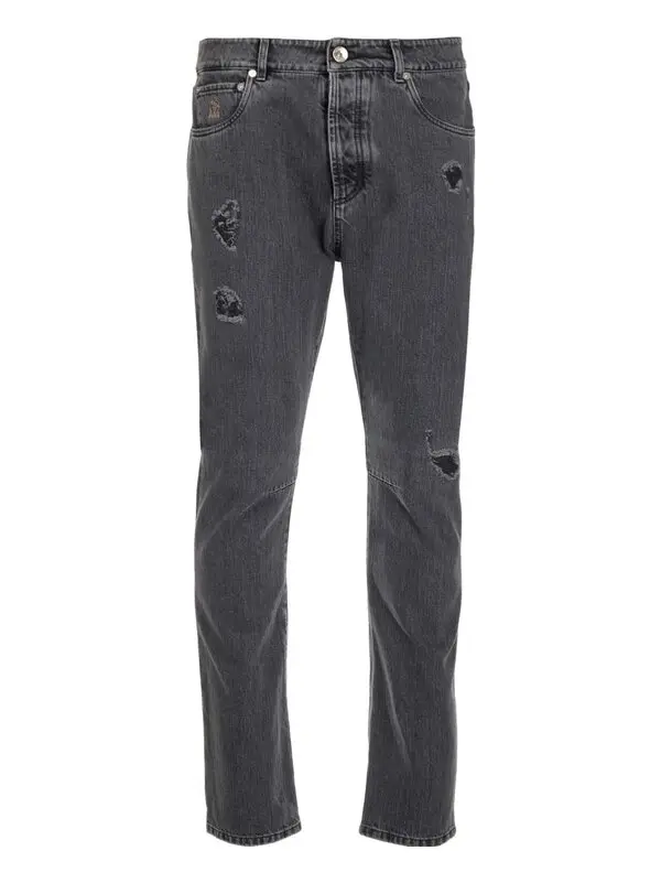 Brunello Cucinelli Straight Leg Jeans - Black