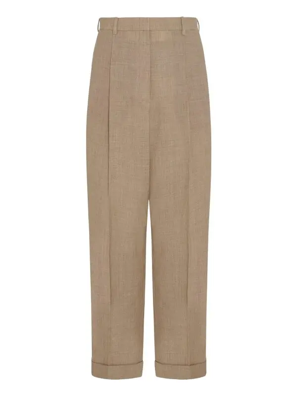 THE ROW Straight-leg Tailored Trousers - Nude