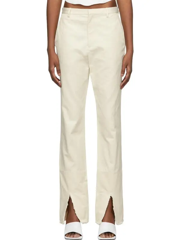 DION LEE Split Frayed Pants - Nude