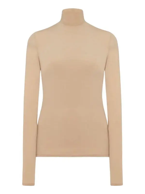 THE ROW Rudd High-necked T-shirt - Nude