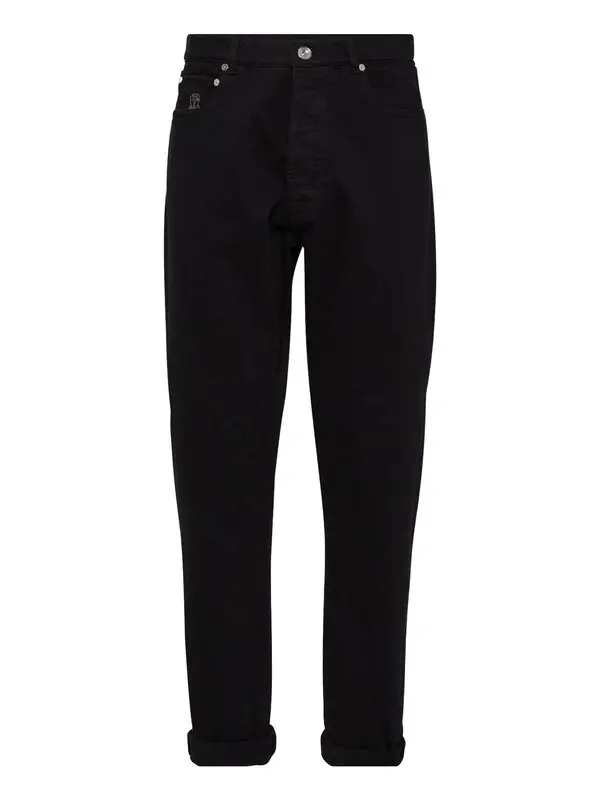 Brunello Cucinelli Straight Leg Jeans - Black