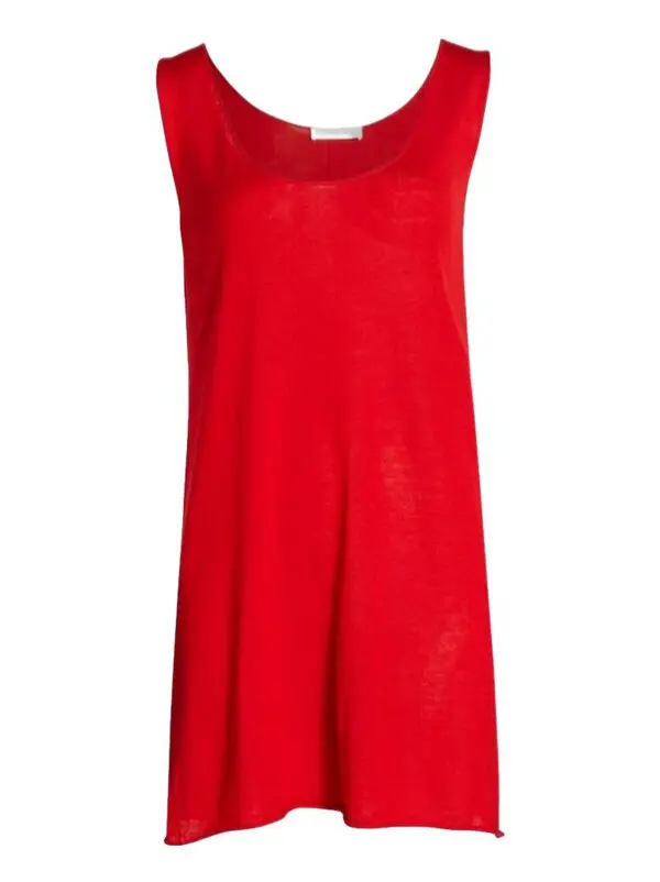 THE ROW Curled Knit Vest - Red