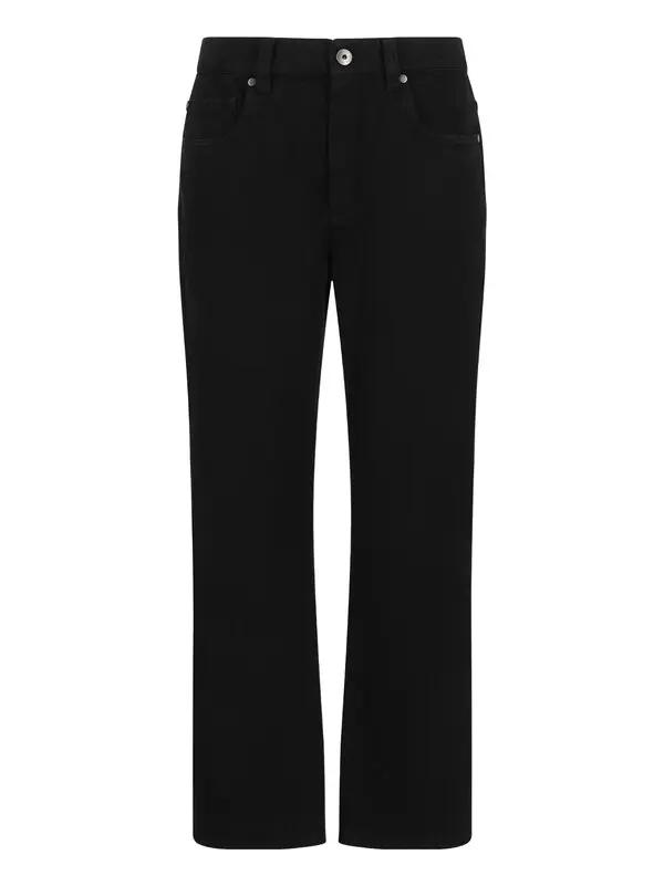 Brunello Cucinelli Monili Detailed Straight Leg Jeans - Black