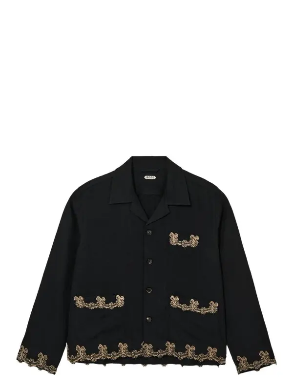 BODE Long-sleeved Wool Shirt - Black