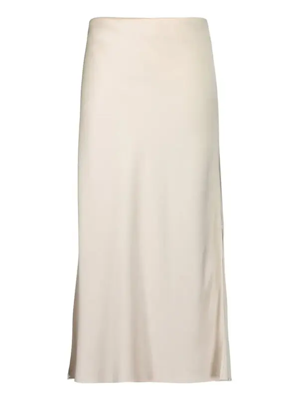 Brunello Cucinelli High Waisted A-line Midi Skirt - Beige