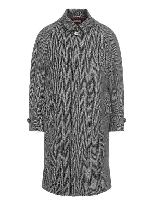 Brunello Cucinelli Single-breasted Long Coat - Gray