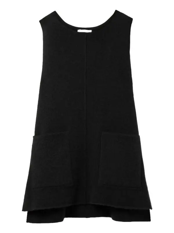 THE ROW Didi Long Sleeveless Pullover - Black