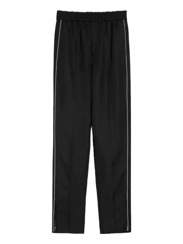 JIL SANDER Piped Trim Trousers - Black