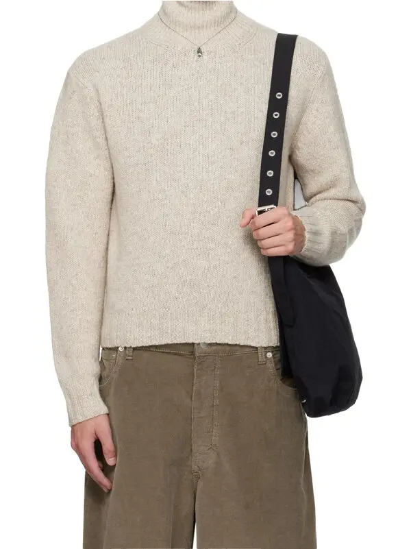 Auralee High-neck Cashmere Sweater - Nude