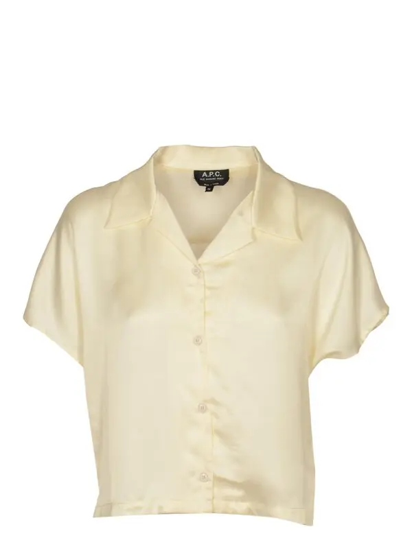 A.p.c. Buttoned Short-sleeved Shirt - Ecru