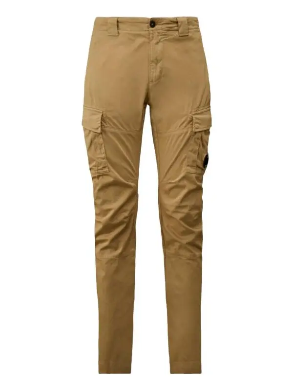 C.P. COMPANY Stretch Cargo Pants With Lens Detail - Brown