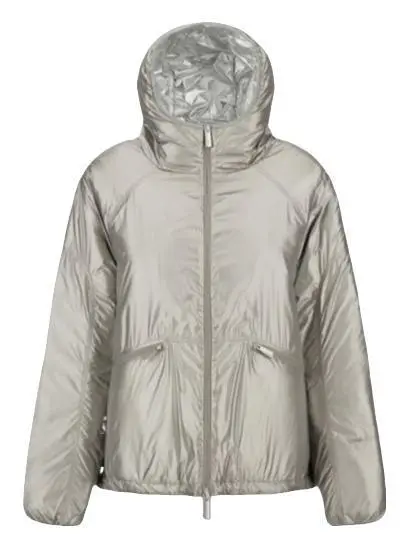 Herno Metallic Hooded Jacket - Silver