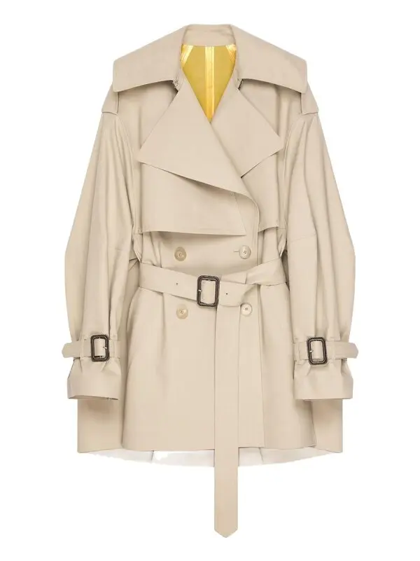 Givenchy Cocoon Short Trench Coat - Wheat-colored