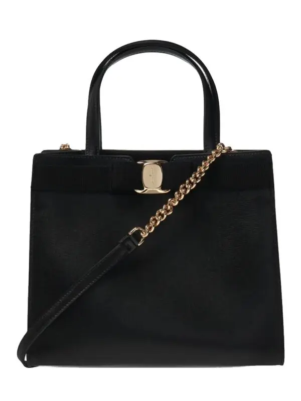 FERRAGAMO Leather Handbag - Black