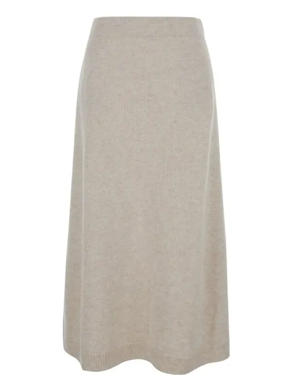 Brunello Cucinelli Mid-rise A-line Skirt - Beige