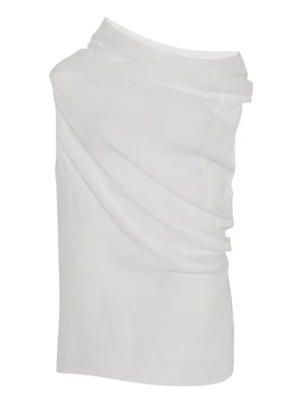 THE ROW Aria Asymmetrical Draped Top - Ivory