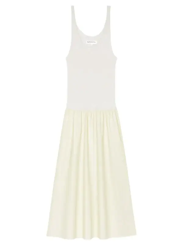 THE FRANKIE SHOP Iliya Drop-waist Maxi Dress - Milky White